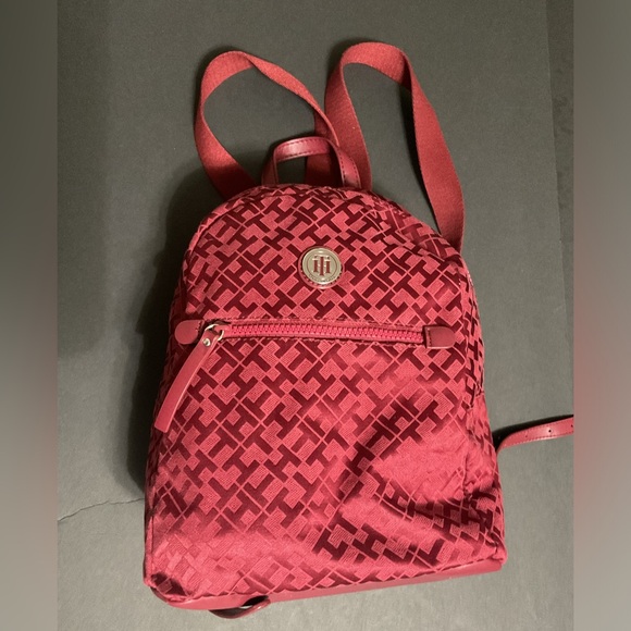 Tommy Hilfiger | Bags | Tommy Hilfiger Small Burgundy Backpack | Poshmark